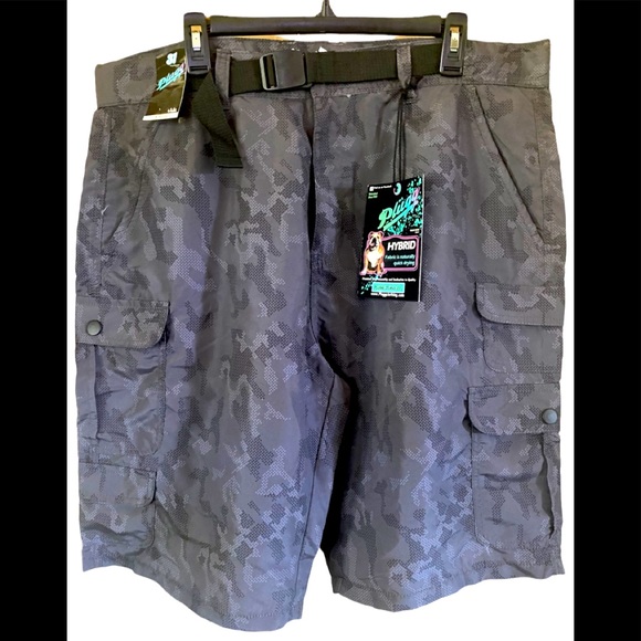 Plugg | Shorts | Plugg Gray Camo Hybrid Belted Shorts For Men Size 4 ...
